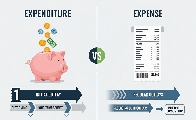 Expenditure vs. Expense: Key Differences, Definitions, Types, and ...